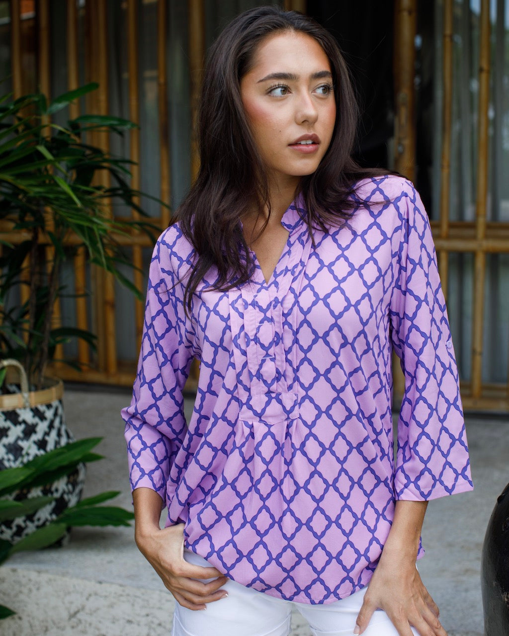 Carlie Top - Lavender/Liberty Blue Marquis